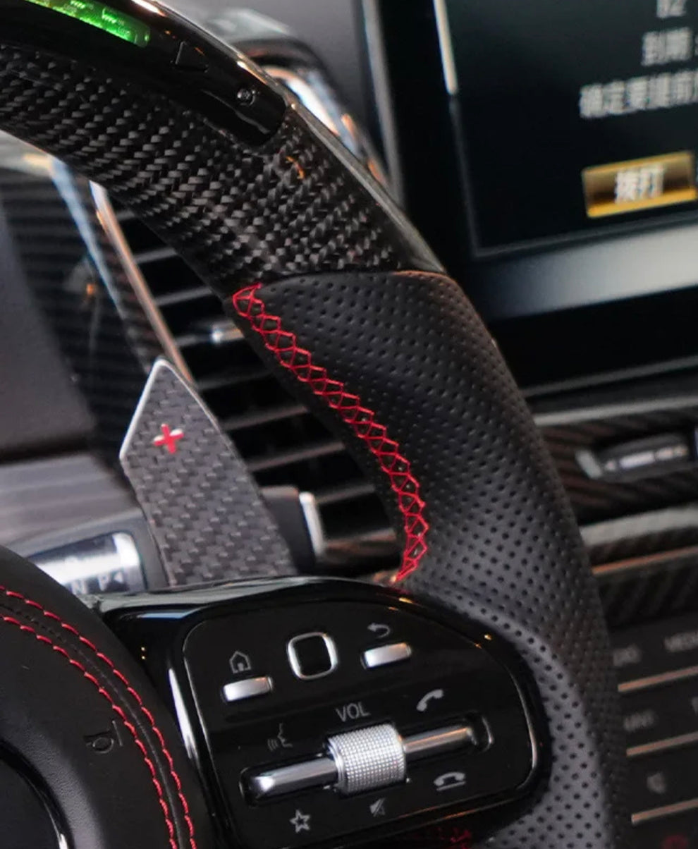 Mercedes Facelift LED Steering Wheel C63 E63 A45 A45s A35 – Custom My Car